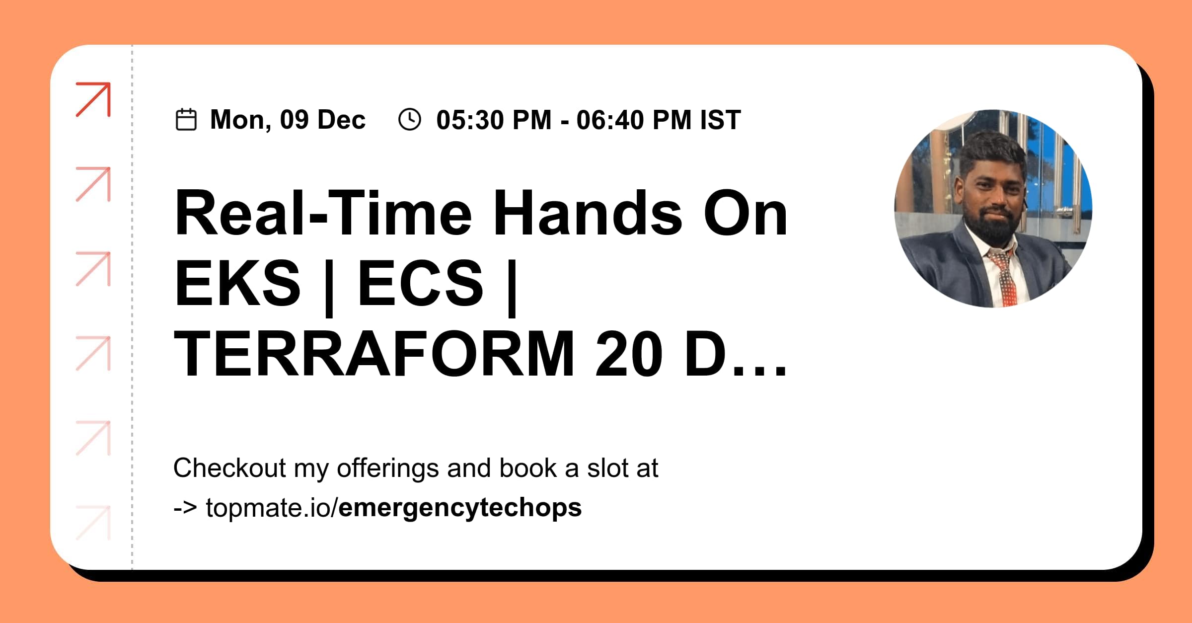 Real-Time Hands On EKS | ECS | TERRAFORM 20 Days with The Best Real-World Trainings & Support